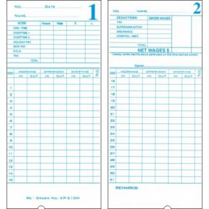 QR-375 Time Cards – Global Time Systems