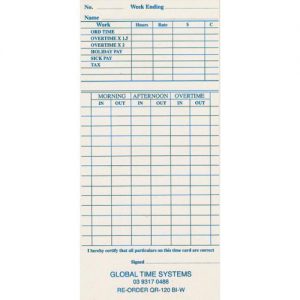 Time Cards – Global Time Systems