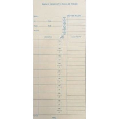 TC2X106 Time Card (Box 1000) – Global Time Systems